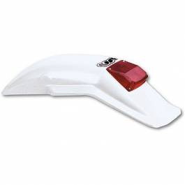 UFO Universal Scout Enduro Rear Fender with Tail/Stop Light - White ...
